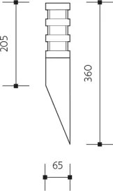 Venkovní nástěnné svítidlo TORCH N E14 Panlux ZTN-1010