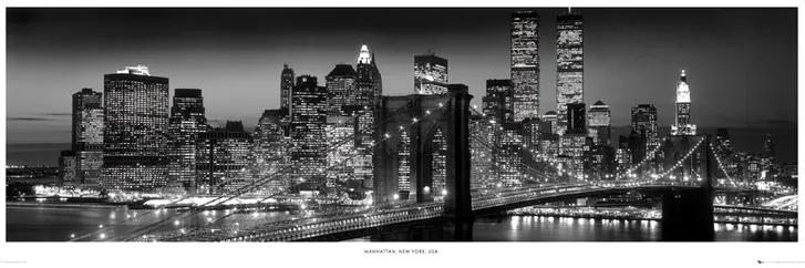 Plakát, Obraz - New York - Manhattan black, (158 x 53 cm)