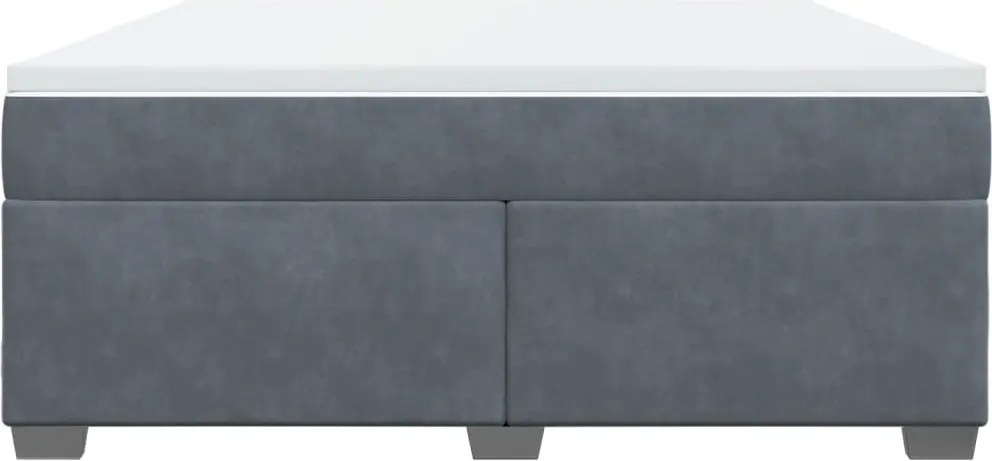 Box spring postel s matrací tmavě šedá 180x200 cm samet 3285300