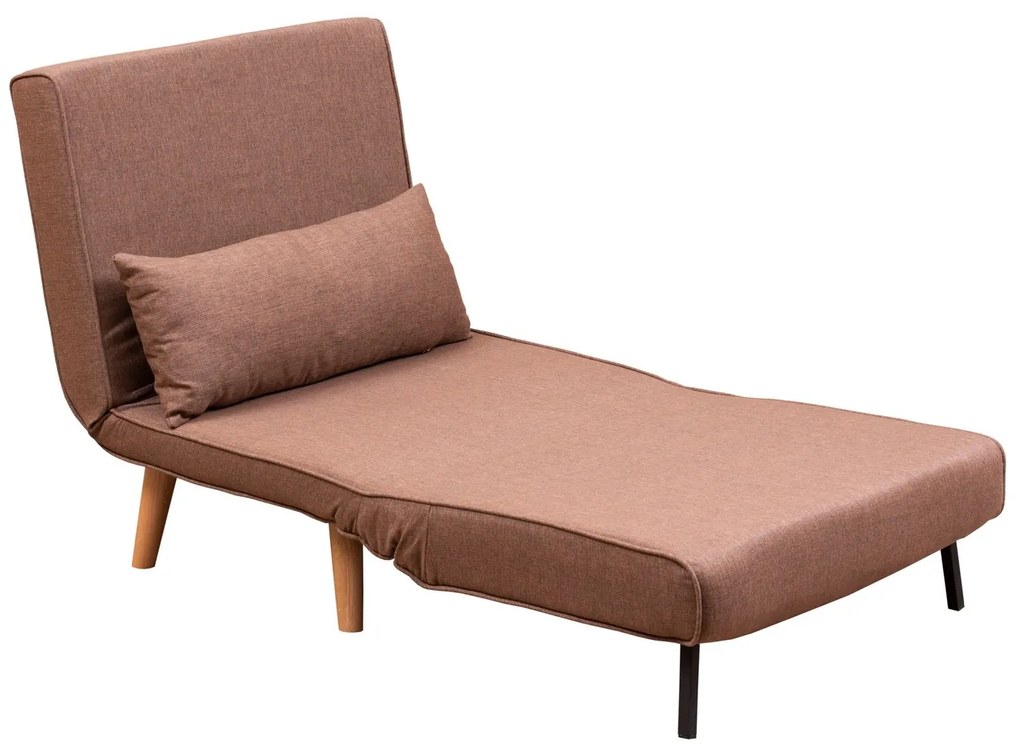 Hanah Home Rozkládací křeslo FOLDE hnědé