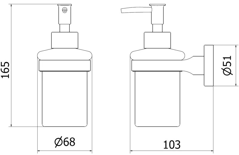 Mexen Remo, dávkovač mýdla, měděná matná, 70507388-65