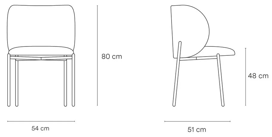 Tmavě šedé jídelní židle v sadě 2 ks Mogi - Teulat