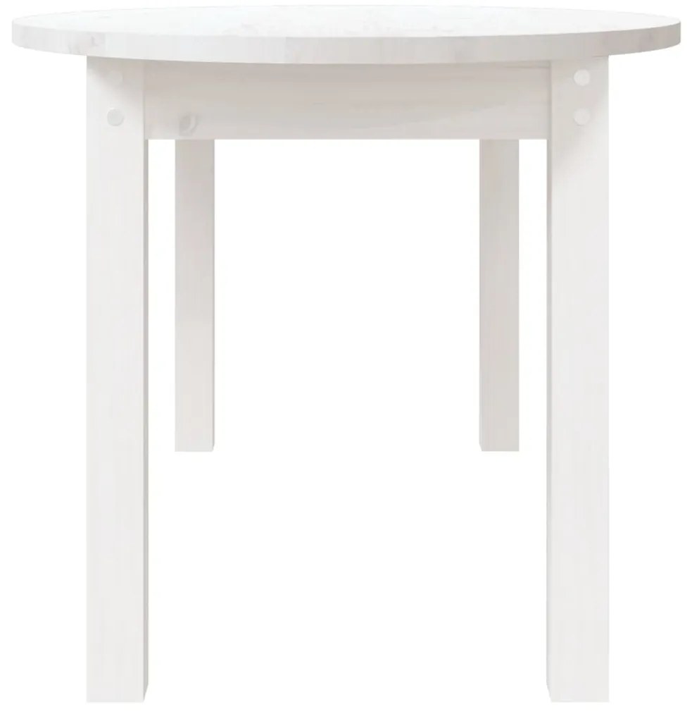 Konferenční stolek bílý 110 x 55 x 45 cm masivní borové dřevo - Default Title