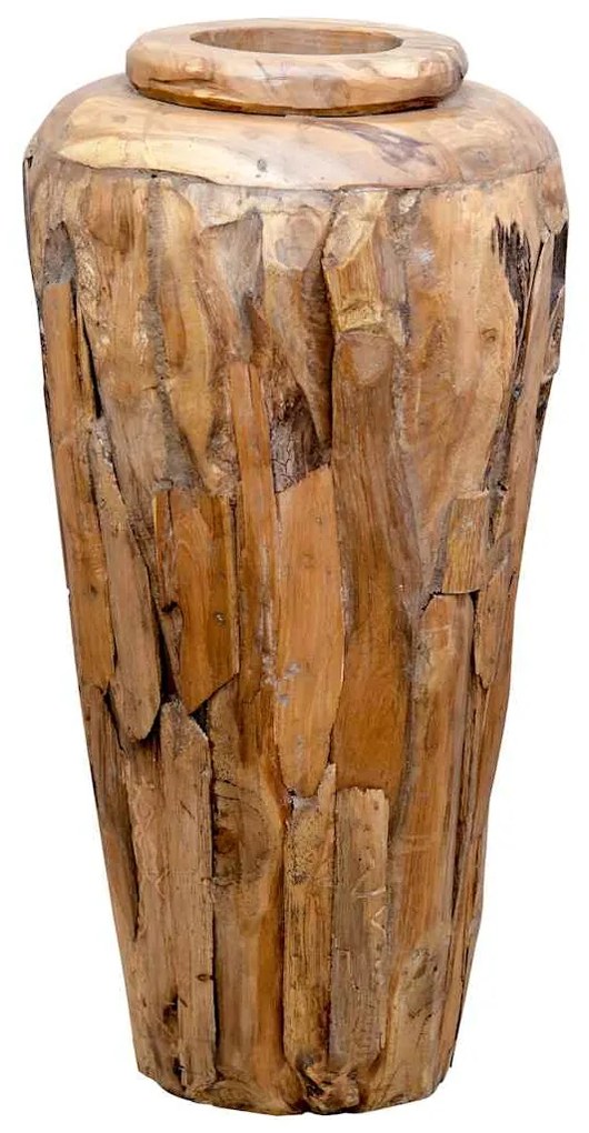Dekorativní váza 40 x 80 cm masivní teakové dřevo 285210