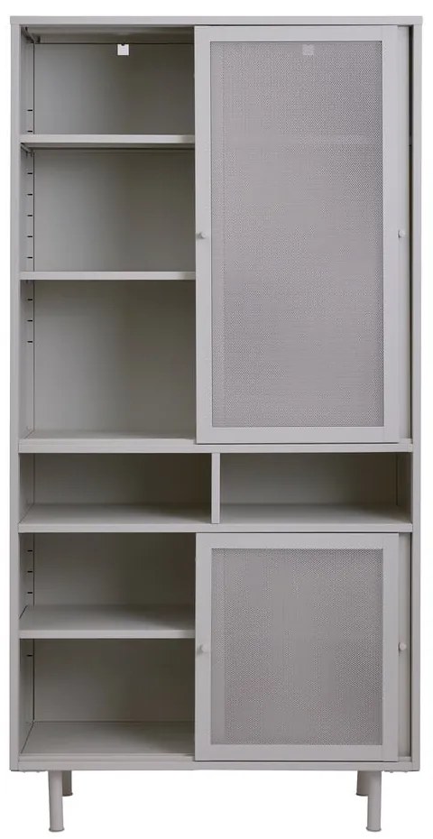 Šedá kovová skříň s posuvnými dveřmi 90x180x40 cm Veep – Unique Furniture