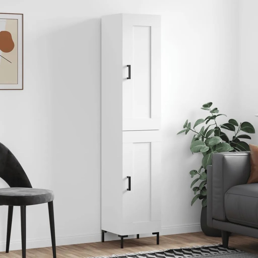 Skříň highboard bílá 34,5 x 34 x 180 cm kompozitní dřevo 3200449