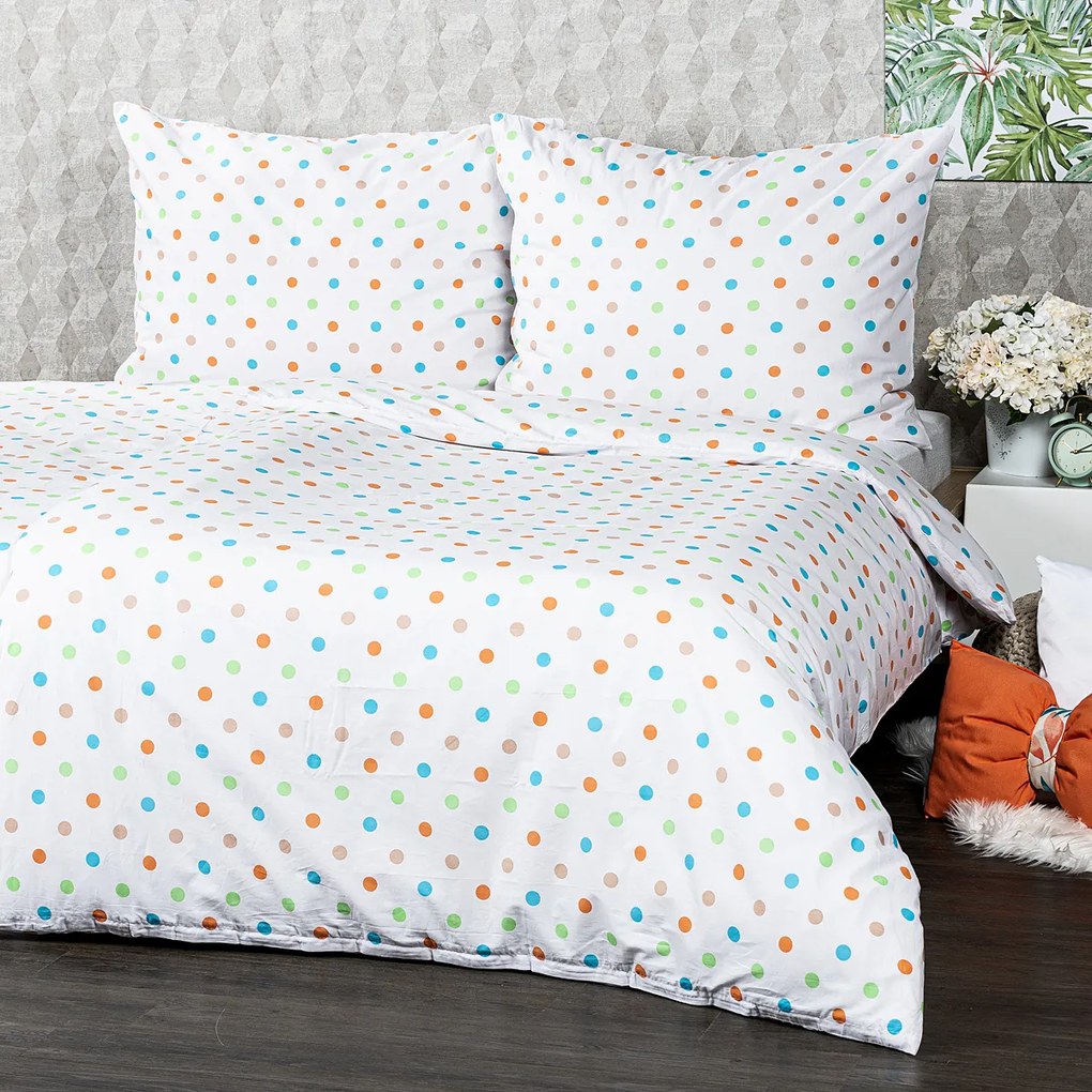 4Home Bavlněné povlečení Dots oranžová