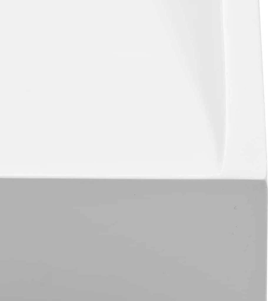 Umyvadlo 100 x 46 x 11 cm minerální/mramorový kompozit bílé 144066