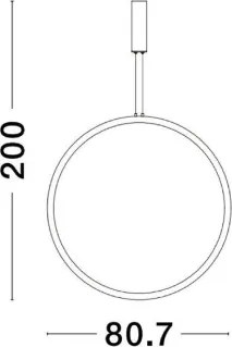 Závěsné LED svítidlo NOVA LUCE CHANGE 48W 3000K 9070169 stmívatelné Triac