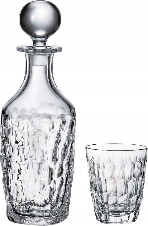 Bohemia Marble Whisky Set 1+6 Sklenice Karafa Křišťál Komplet