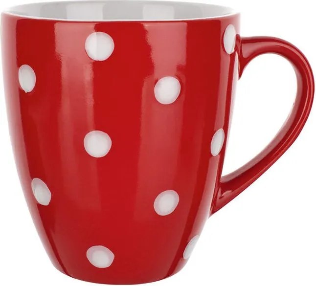 Sada keramických hrnků PUNTÍK červená 400 ml 2 ks