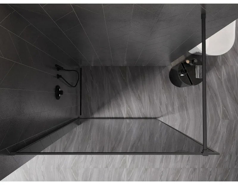 Mexen, Mexen Kioto-XF sprchová stěna s rámem 60 x 202 cm, grafit 10 mm, pistolový kov - 800-060-104-95-40-X