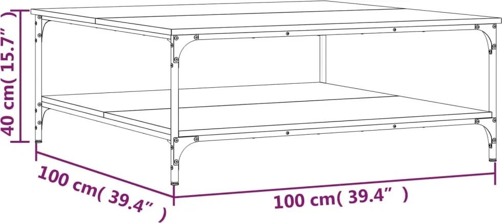 vidaXL Konferenční stolek 100x100x40 cm kompozitní dřevo [832845] Barva: Černá