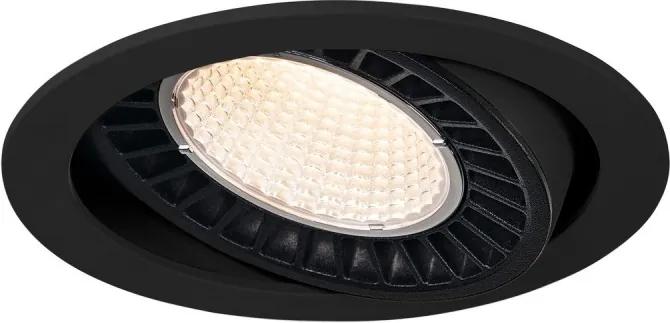 SUPROS LED vnitřní stropní vestavné svítidlo, černé, kulaté, 3000K, 60°, CRI90, 2600lm - BIG WHITE