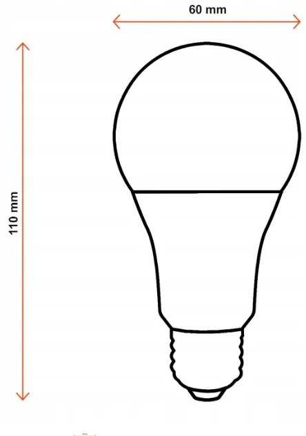 10x LED žárovka ecoPLANET - E27 - A60 - 15W - 1500Lm - studená bílá