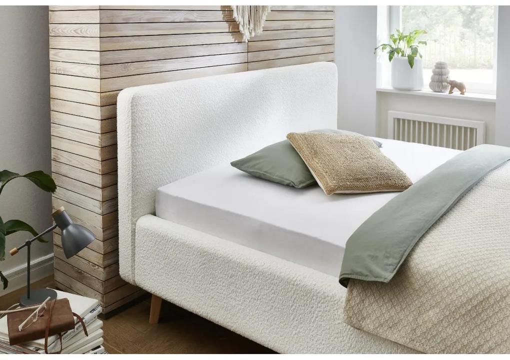 Čalouněná postel MATTIS 180x200 cm; bílá