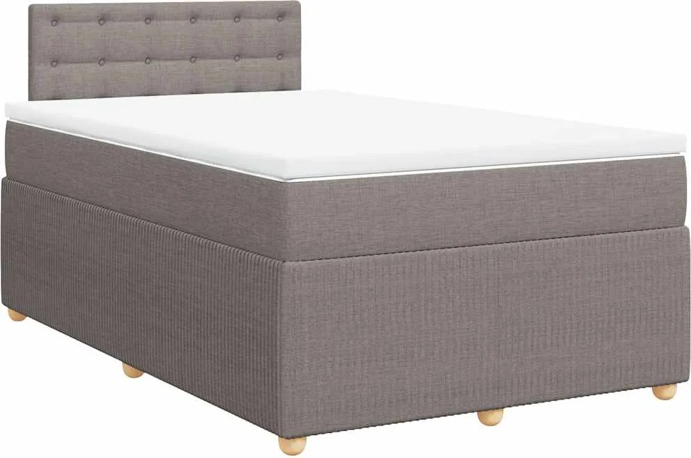 Box spring postel s matrací taupe 120x200 cm textil 3287441