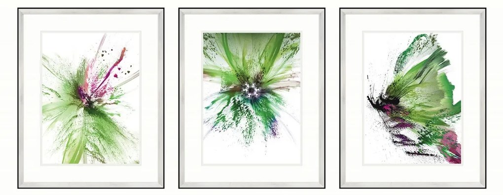 Moderní triptych v zelených odstínech do obývacího pokoje a ložnice - Zelená série | Anna Borkowska
