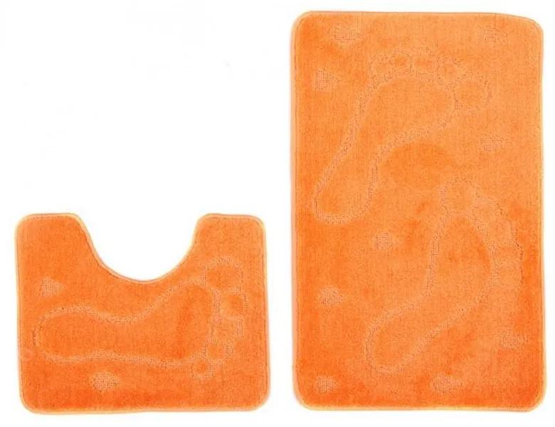 Koupelnové předložky 1001 oranžové 2 ks 50x80cm