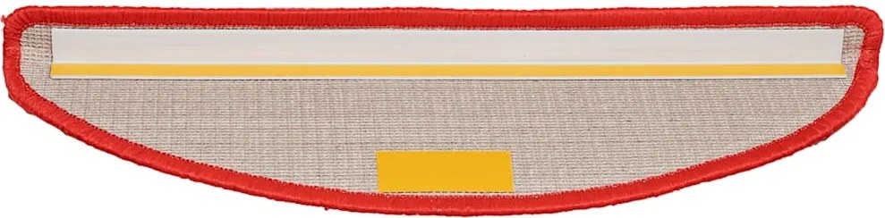 Schodové rohože 30 ks 56 x 17 x 3 cm červené, půlkulaté 3365806