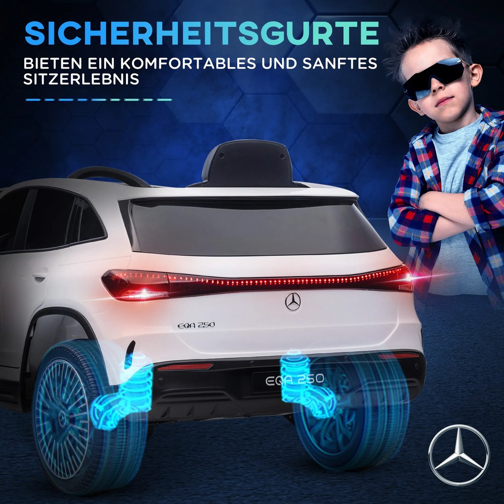 HOMCOM Dětská elektrická vozidla Elektrické auto na dálkové ovládání, dětské auto s MP3 přehrávačem, světlomety, dětské vozidlo, pro děti od 3 do 8 l…