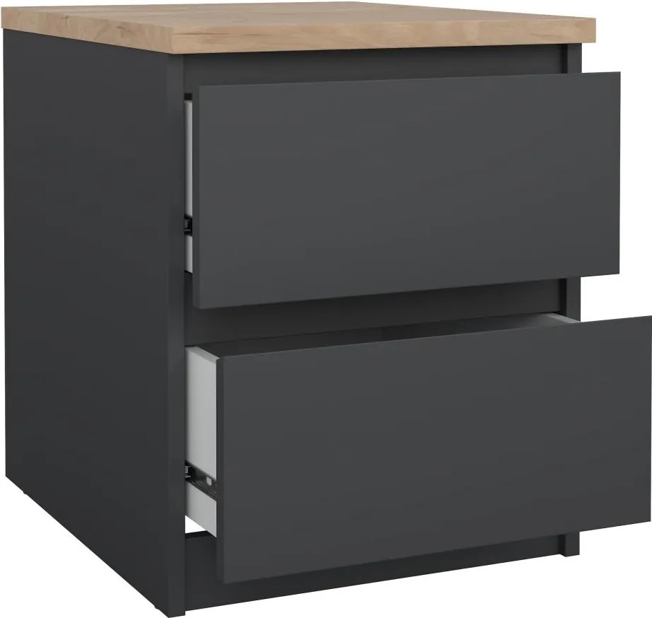 FALCO Noční stolek Simplicity 230 šedá/jackson hickory
