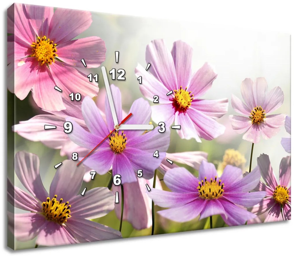 Gario Obraz s hodinami Jemné květy Rozměry: 30 x 30 cm