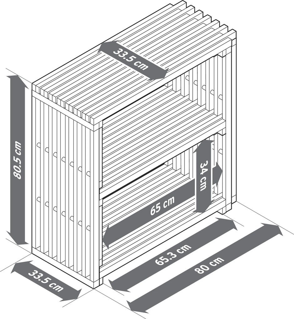 Tchibo - Výsuvná odkládací skříňka »Fleksibel« - barva: hnědá