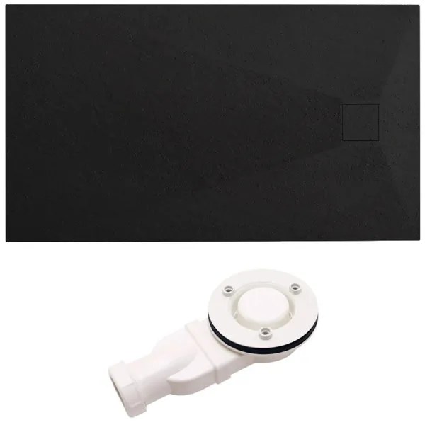BPS-koupelny Obdélníková akrylátová sprchová vanička HYD-OSV-RIKO 110x70 černá