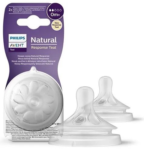 Philips Avent Savička Natural Response 2 novorozenecký průtok 0m+