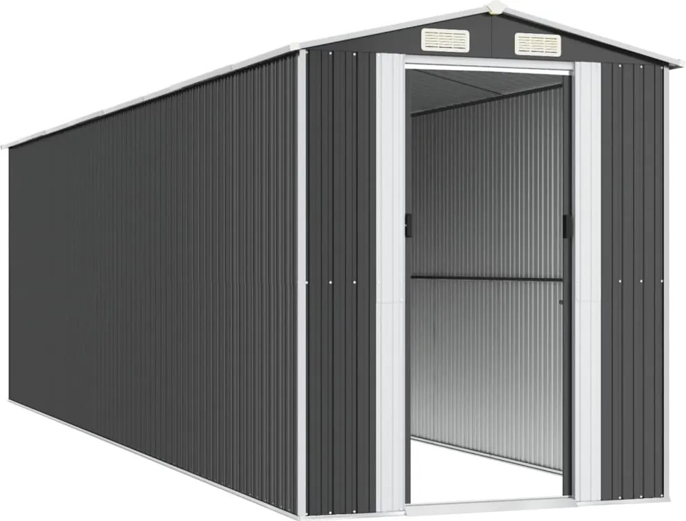 Zahradní kůlna antracitová 192 x 689 x 223 cm pozinkovaná ocel 3147455