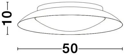 Stropní svítidlo LED se stmíváním Zano 50 zlaté
