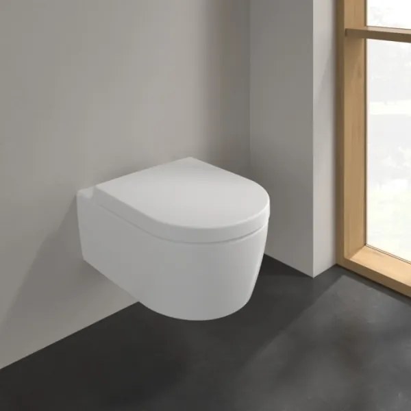 Villeroy & Boch 5656HRRW - Závěsné WC s prkénkem SoftClose AVENTO keramika/bílá