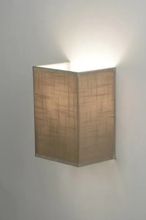 Nástěnné designové béžové svítidlo do ložnice Bruinisse Taupe