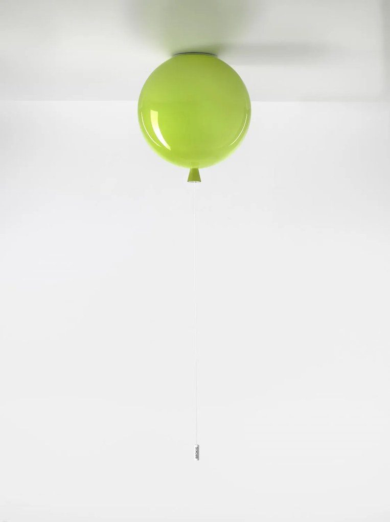 Brokis PC877 Memory, stropní svítící balonek ze zeleného skla, 1x15W, prům. 30cm