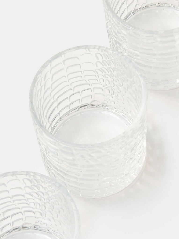 Sinsay - Sada sklenic s reliéfním vzorem 4 pack - clear
