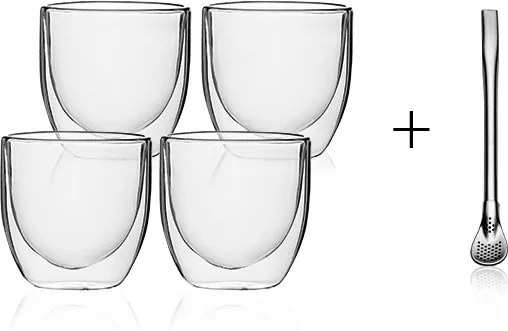 Lunasol - Pohár BASIC Glas Double Wall 250 ml - set 4 ks (321228)