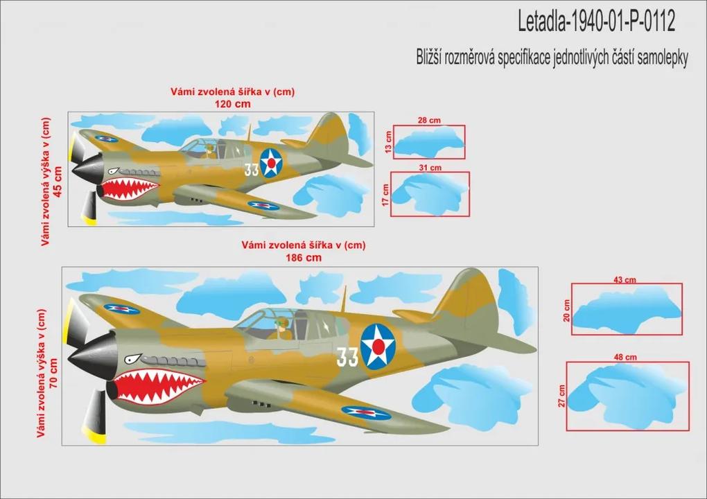 Letadla-1940-01, Dětské samolepky na zeď