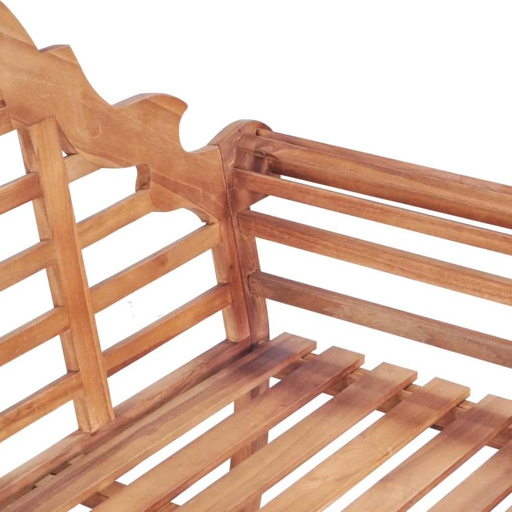 Zahradní Lavice 127 X 58,5 X 92,5 Cm Masivní Teakové Dřevo