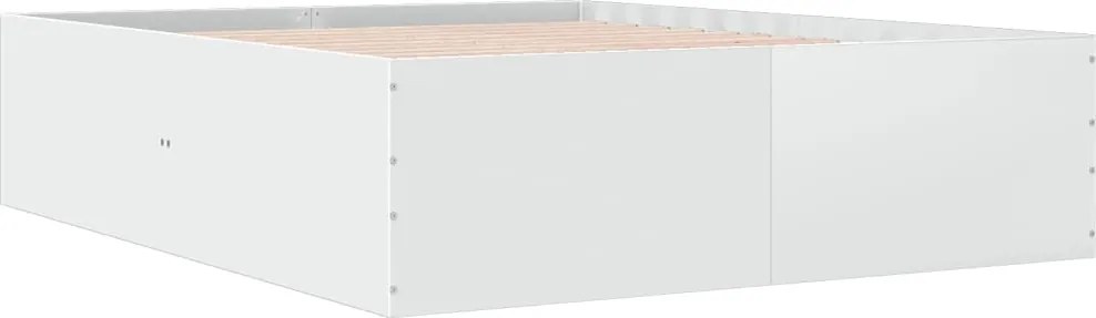 Rám postele bílý 160 x 200 cm kompozitní dřevo 3280909