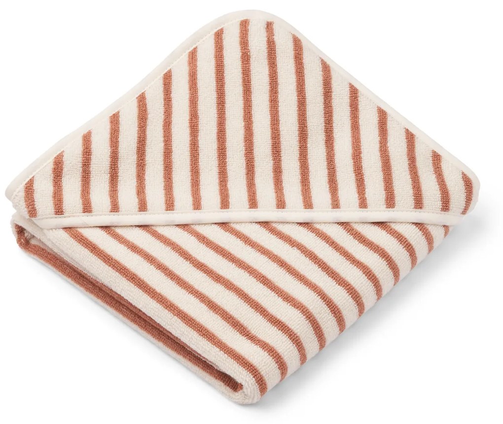 Liewood Osuška s kapucí Alba Y/D Stripes Tuscany rose Creme