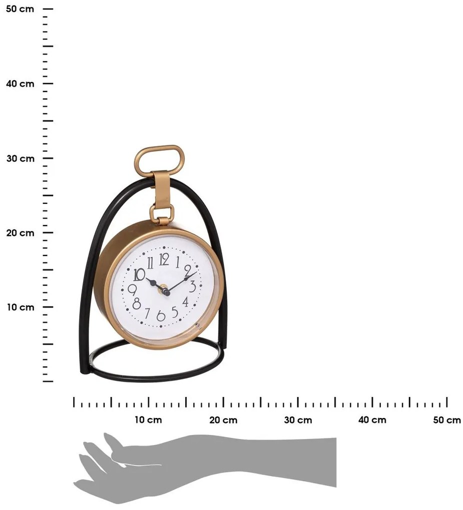 Stolní hodiny Max, černá/zlatá