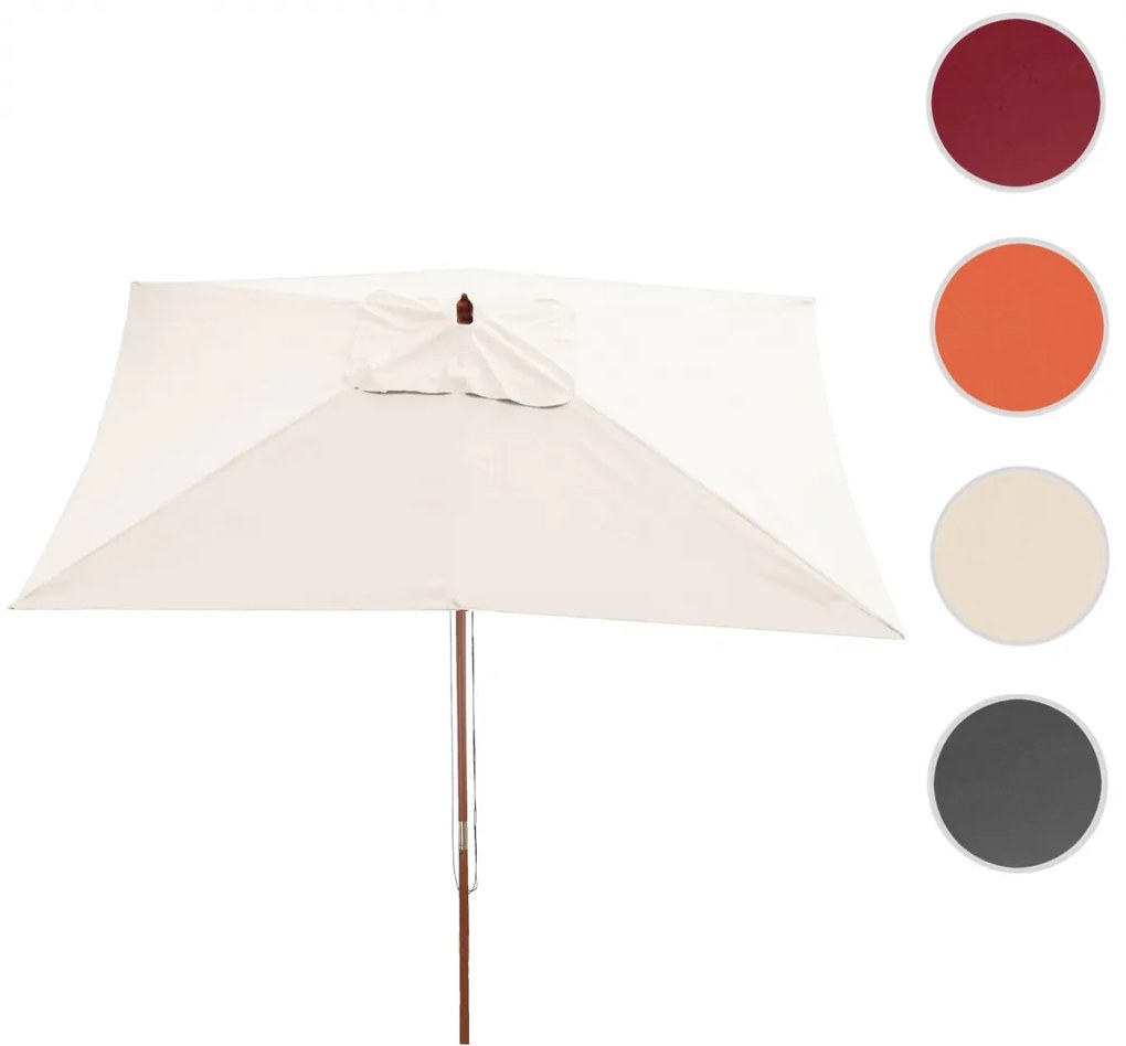 Slunečník Florida 2x3m - polyester/dřevo 6kg - antracit