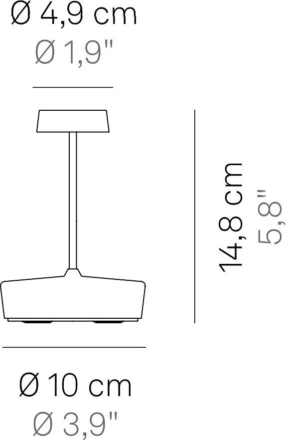 Stolní lampa Swap Mini 14,8 cm stříbrná metalíza