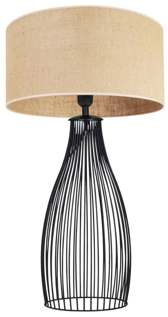 Stolní lampa Juta, 1x jutové stínítko, (výběr ze 3 barev konstrukce), u