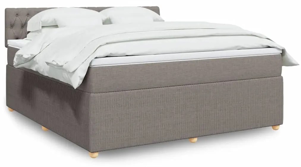 Box spring postel s matrací taupe 180x200 cm textil 3287546