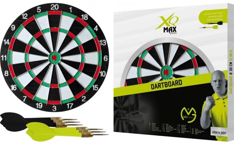 Šipky s terčem XQ-MAX MVG Dartboard 30 cm - SET