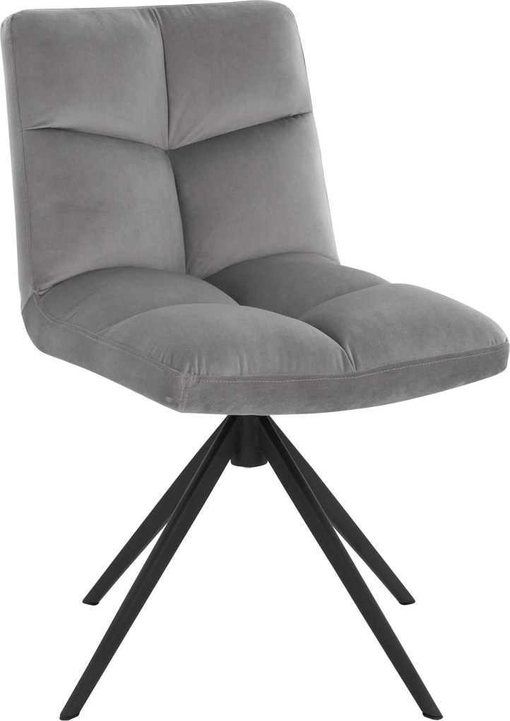 Home Deluxe Jídelní židle Noda, 2 kusy (Sametová světle šedá)