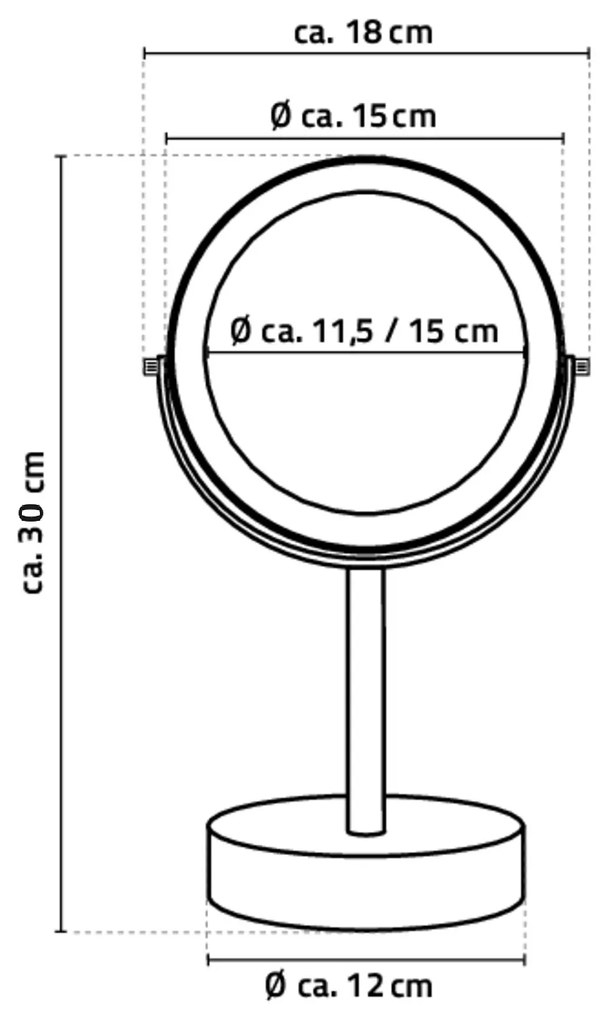 Sapho, DAISY kosmetické zrcátko LED, chrom