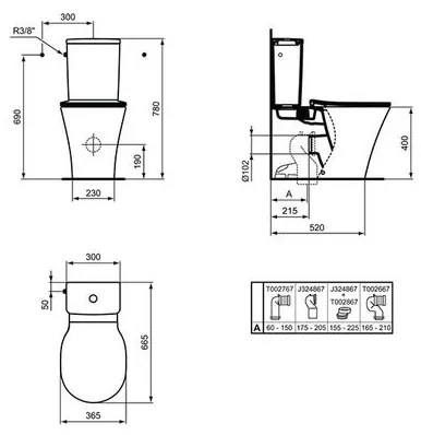 Ideal Standard Connect Air WC mísa s Aquablade technologií, E013701